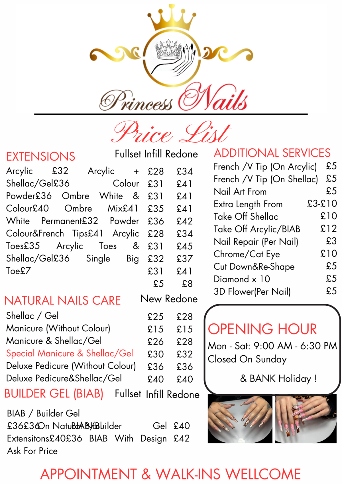 Contact Princess Nails - Get In Touch